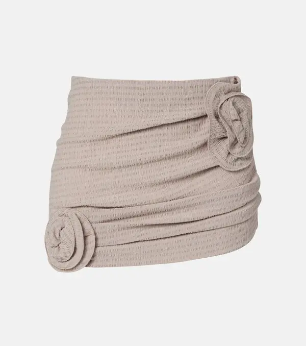 Magda Butrym Striped Mini Skirt - Beige