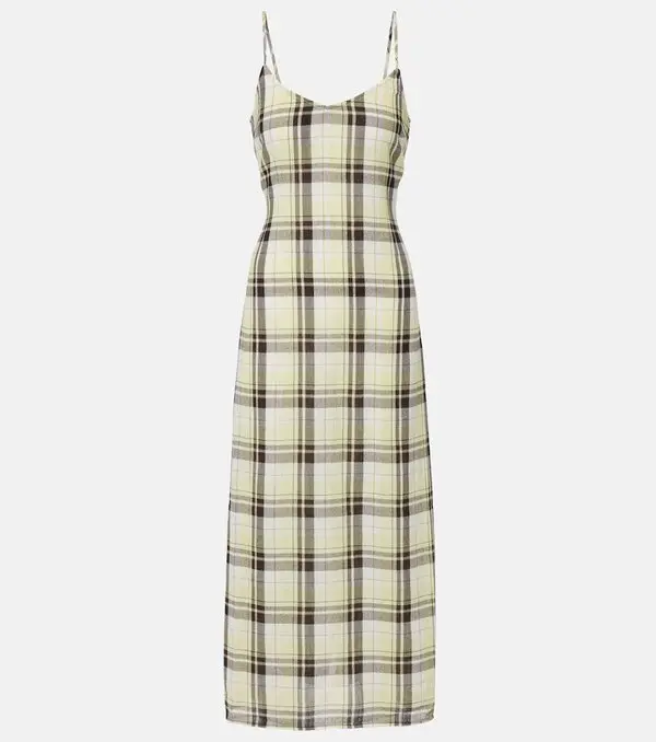 Proenza Schouler Evelyn Plaid Gauze Slip Dress - Multicoloured