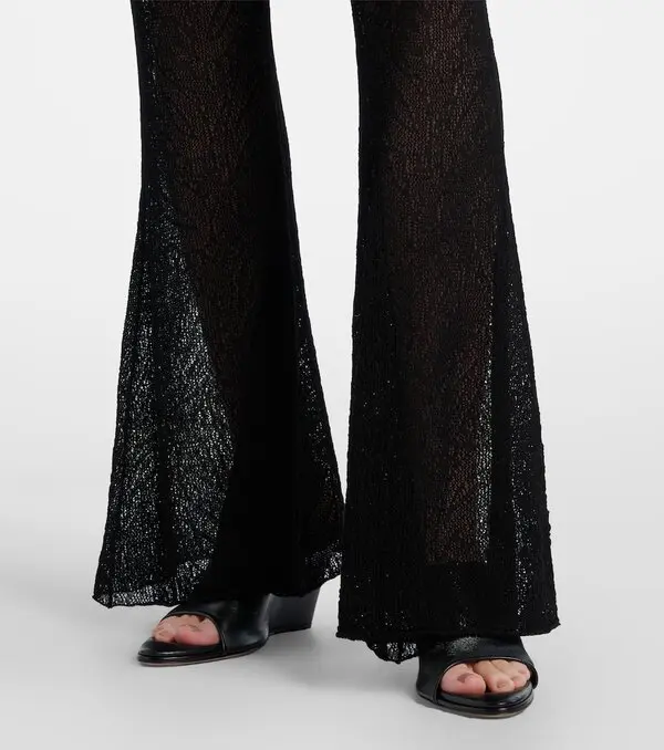 Etro Cotton Lace Flared Trousers