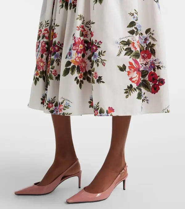 Dolce & Gabbana Floral Cotton Bustier Dress