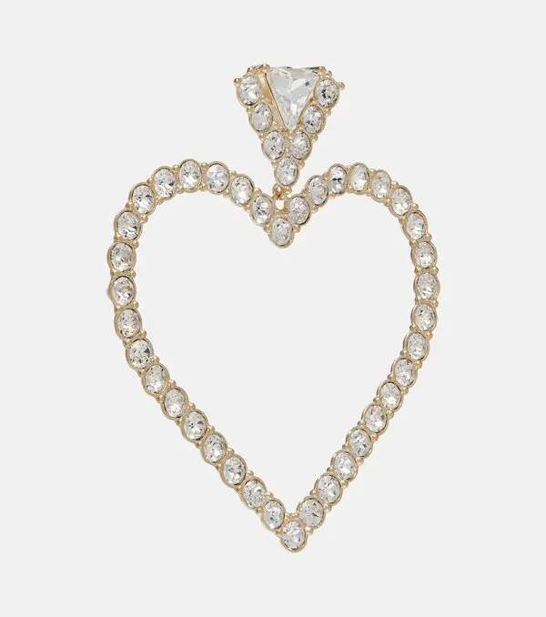Valentino Garavani Cour Royal Embellished Heart Earrings
