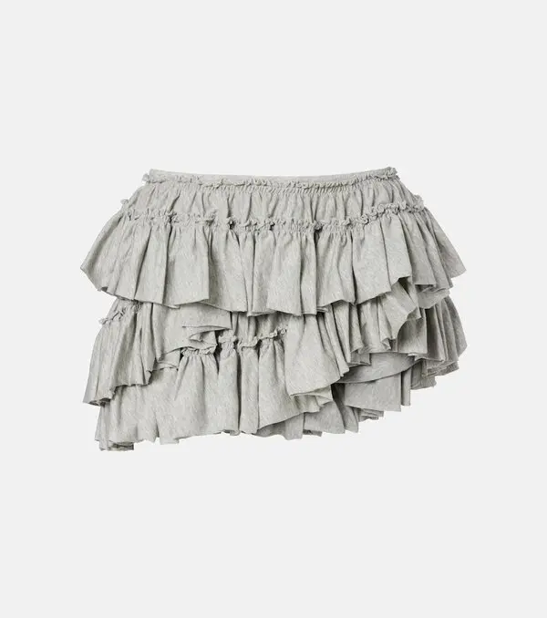 Dries Van Noten Ruffled Asymmetric Miniskirt