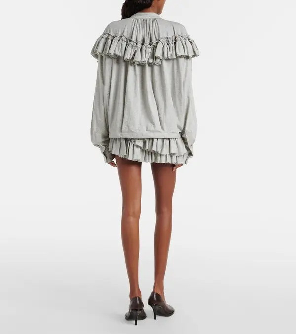 Dries Van Noten Ruffled Asymmetric Miniskirt