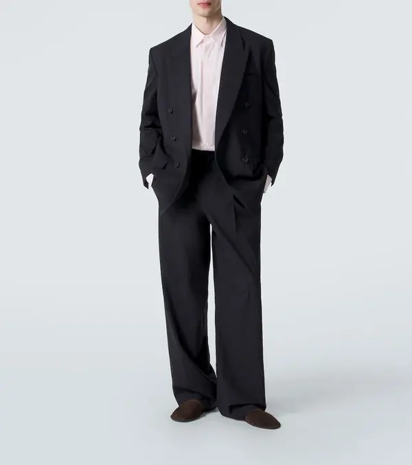 THE ROW Thom Wool Wide-leg Pants