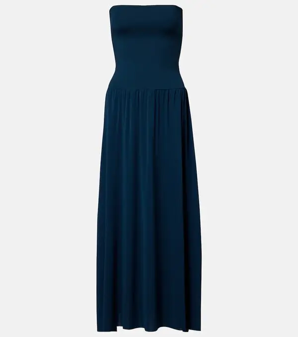 ERES Oda Crepe Jersey Maxi Dress - Blue