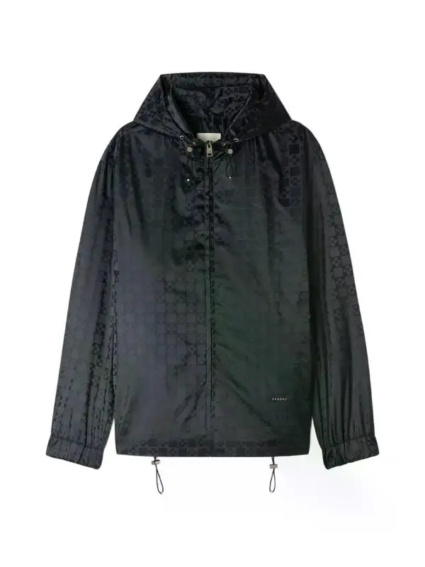 Sandro Checked Zip-up Jacket