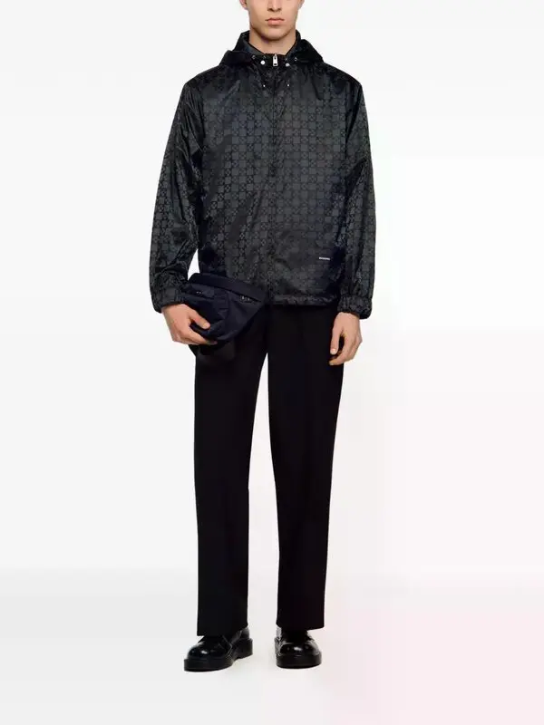 Sandro Checked Zip-up Jacket