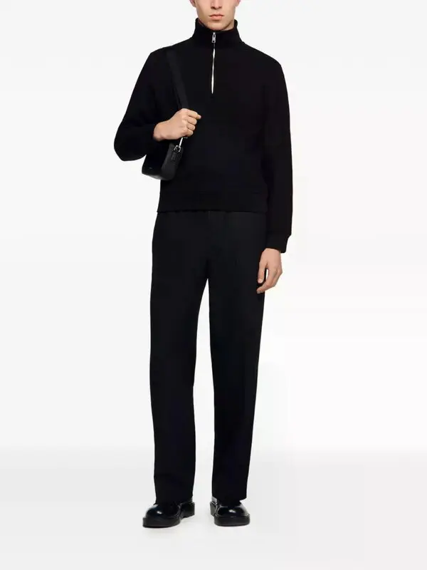 Sandro Cotton Zip-up Sweatshirt