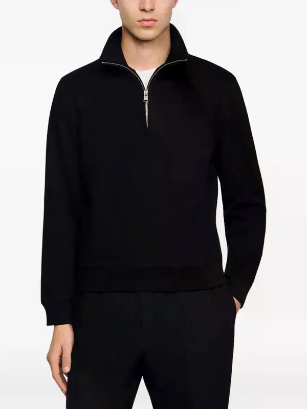 Sandro Cotton Zip-up Sweatshirt
