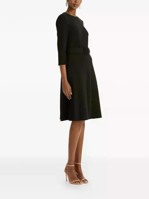Oscar De La Renta Split-sleeve Wool-blend Midi Dress