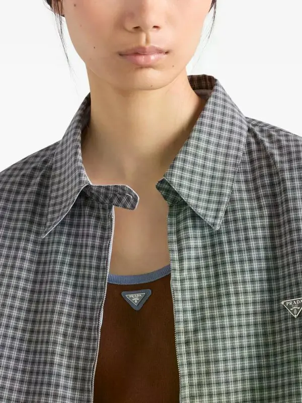 Prada Cotton Tank Top With Enamelled Triangle Logo - Brown
