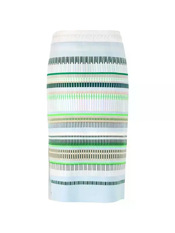 MARCCAIN Drawstring Striped Skirt