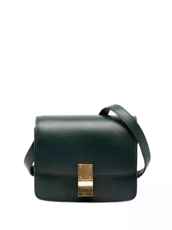 Celine Small Calfskin Classic Box Crossbody Bag - Green