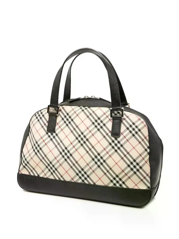 Burberry Nova Check Canvas Handbag - Brown
