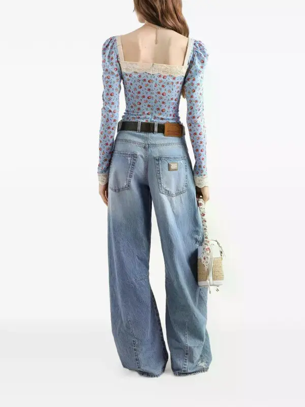 Dolce & Gabbana Paneled Distressed Jeans