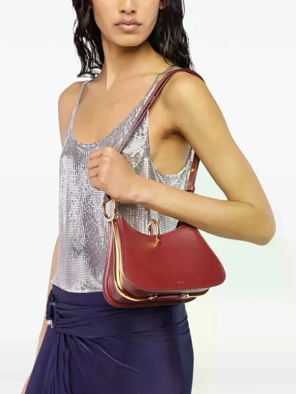 Rabanne Small Ring Shoulder Bag - Red