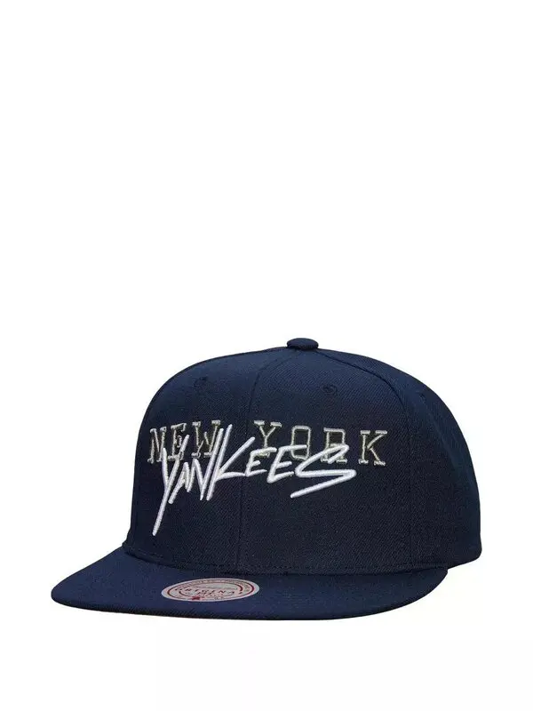 Mitchell & Ness X Mlb New York Yankees Team Tagged Snapback Cap - Blue