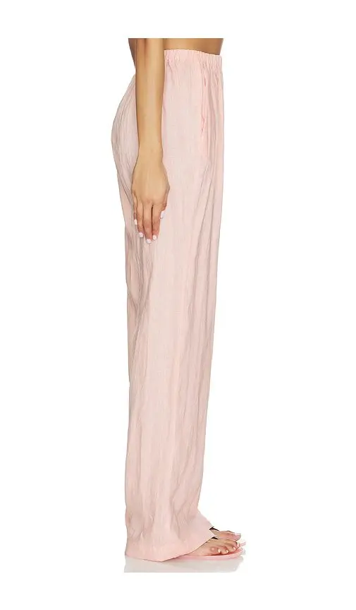 AEXAE Linen Low Waist Day Trousers - Pink
