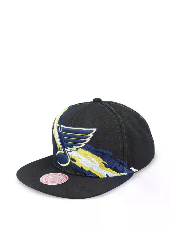 Mitchell & Ness St. Louis Blues Nhl Vintage Paintbrush Snapback Cap - Black