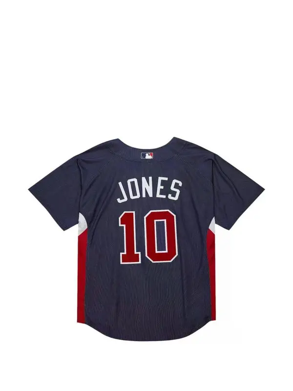 Mitchell & Ness Atlanta Braves Striped Detail Top