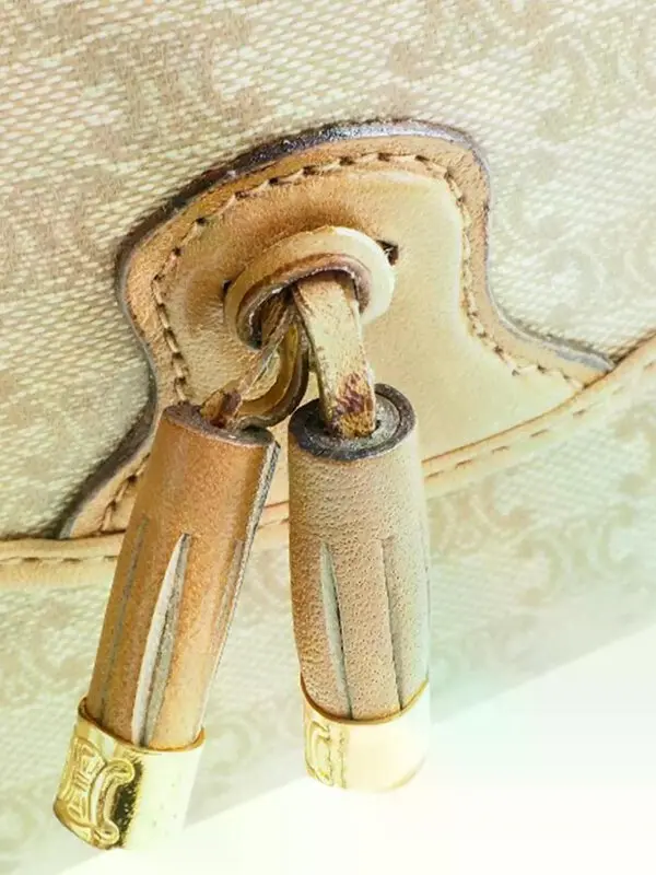 Celine 1990-2000 Macadam Coated Canvas Crossbody Bag - Brown