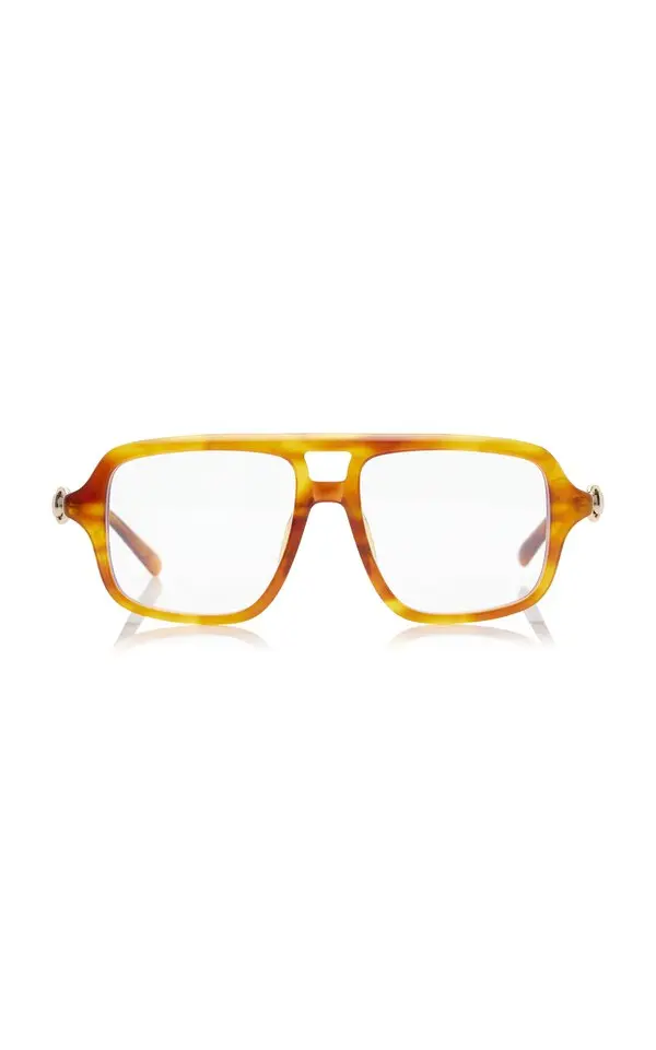 Gucci Square-frame Acetate Glasses - Brown