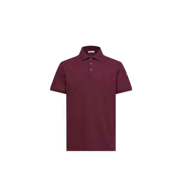 Moncler Tricolor-trimmed Cotton Piquet Polo Shirt - Red