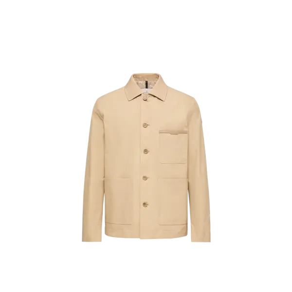 Moncler Nanav Seersucker Shirt Jacket - Beige