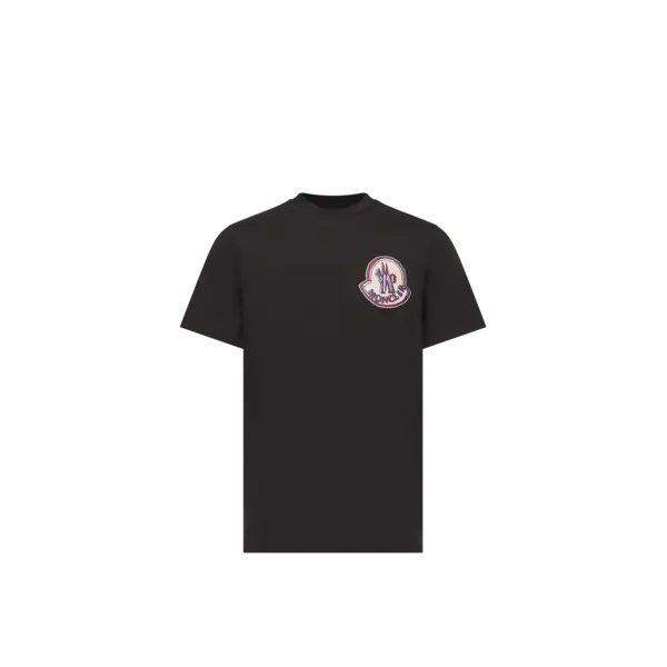Moncler Logo Cotton T-shirt - Black