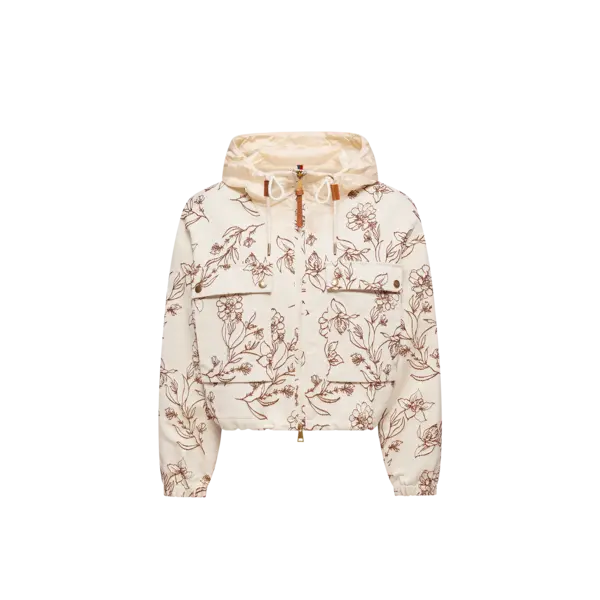Moncler Nepeta Hooded Floral Print Jacket - Multicolour
