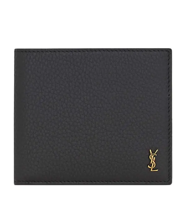 Saint Laurent Leather Cassandre Bifold Wallet