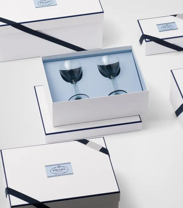 Prada Set Of 2 New York Cocktail Glasses