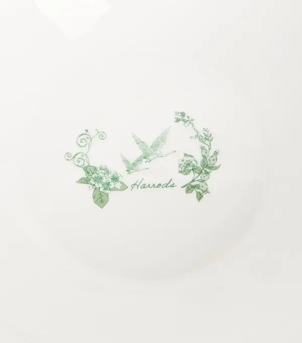 Harrods Fine Bone China Toile Bowl - Green