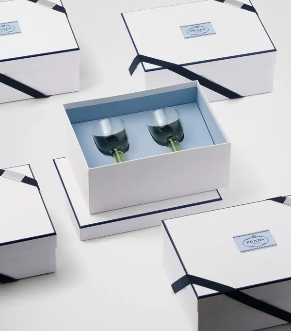 Prada Plinth White Wine Glasses