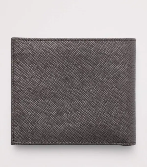 Prada Saffiano Leather Bifold Wallet - Grey