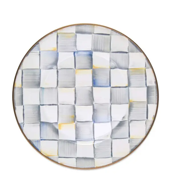 MACKENZIE-CHILDS Sterling Check Dinner Plate - Silver
