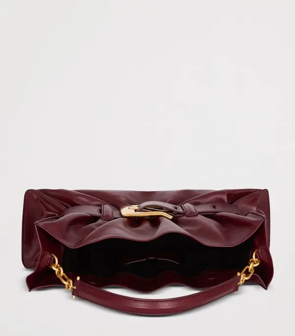 Balmain Medium Leather Anthem Shoulder Bag - Brown