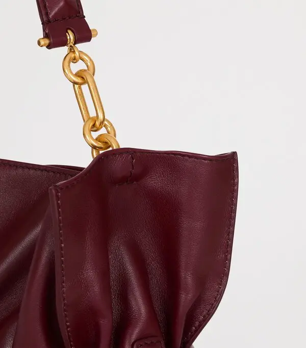 Balmain Medium Leather Anthem Shoulder Bag - Brown