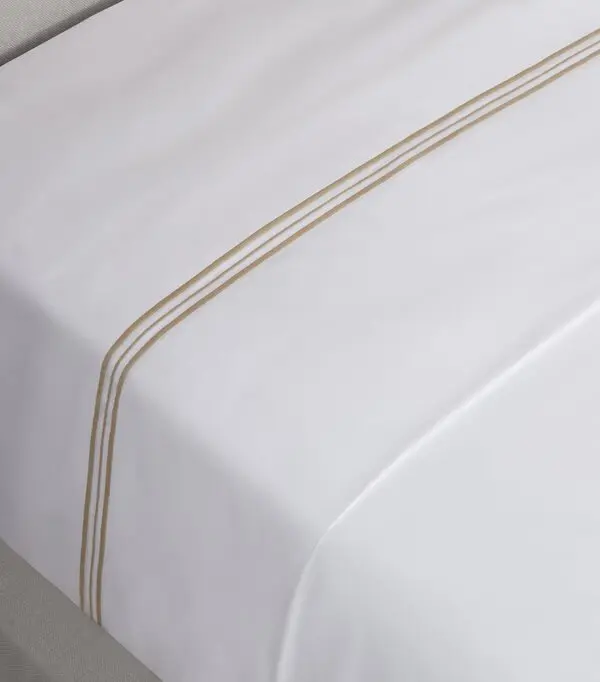 Frette Triplo Super King Flat Sheet Set - Beige