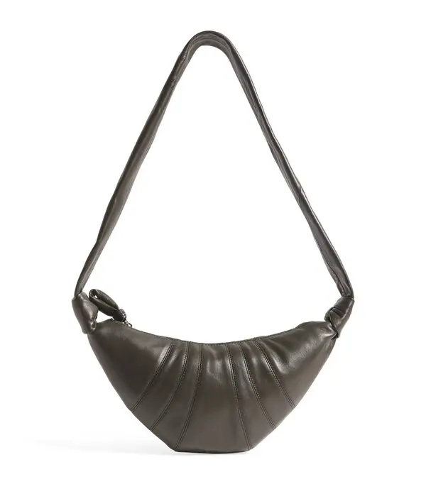 LEMAIRE Small Nappa Leather Croissant Bag - Green