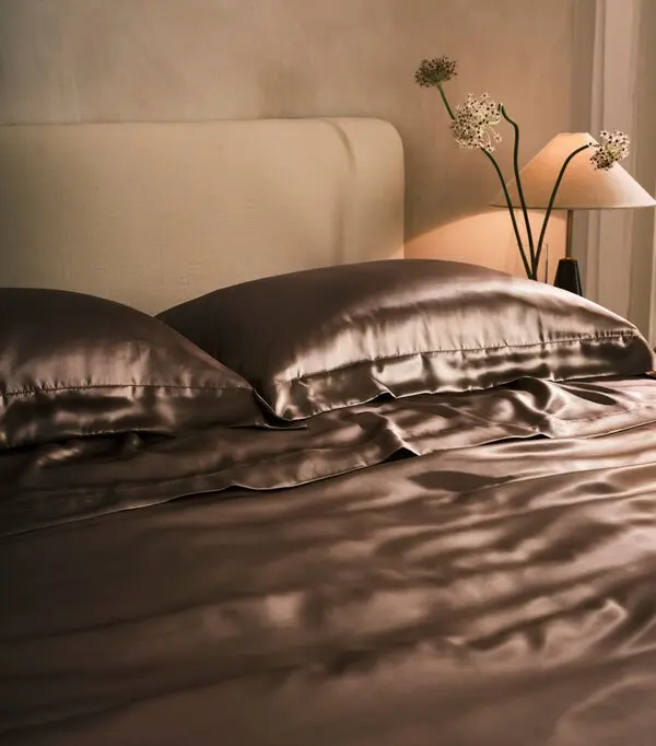 Gingerlily Silk Mocha King Fitted Sheet - Brown