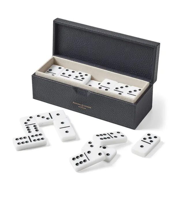 ASPINAL OF LONDON Leather Dominoes Set