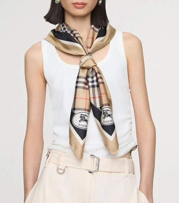 Burberry Silk Check Scarf