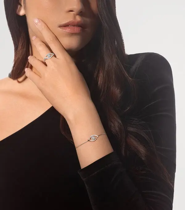 Messika Lucky Eye White Gold And Diamond Pavé Ring