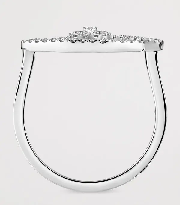 Messika Lucky Eye White Gold And Diamond Pavé Ring