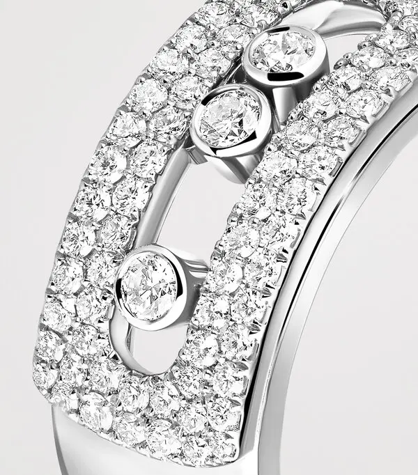 Messika Move Noa Pavé Diamond Ring In White Gold