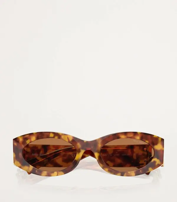 Miu Miu Acetate Oval Sunglasses