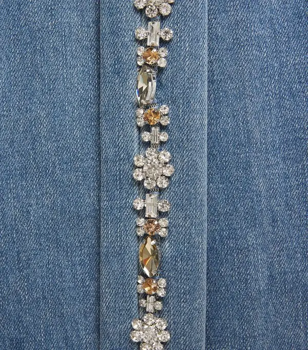 Sandro Embellished Wide Leg Jeans