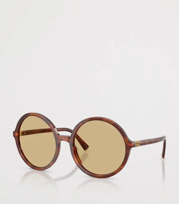 Miu Miu Acetate Oversized Round Sunglasses
