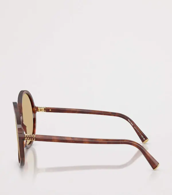 Miu Miu Acetate Oversized Round Sunglasses